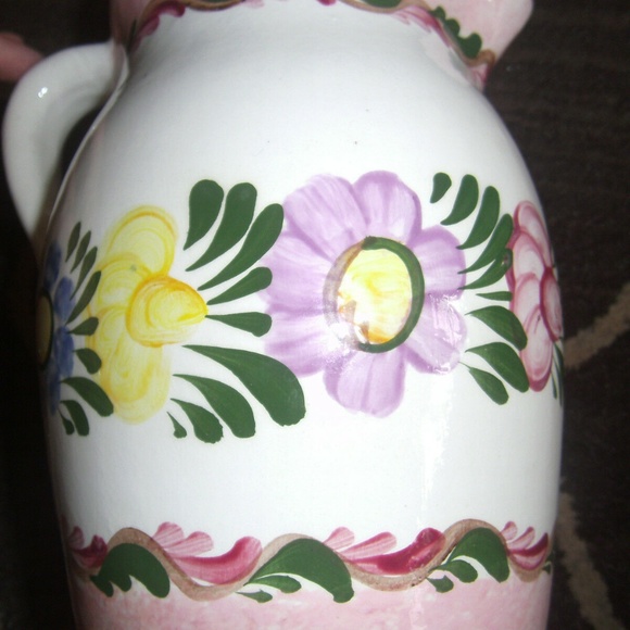 Handgemalt | Dining | Handgemalt Signed Hand Painted Water Pitcher Chic ...